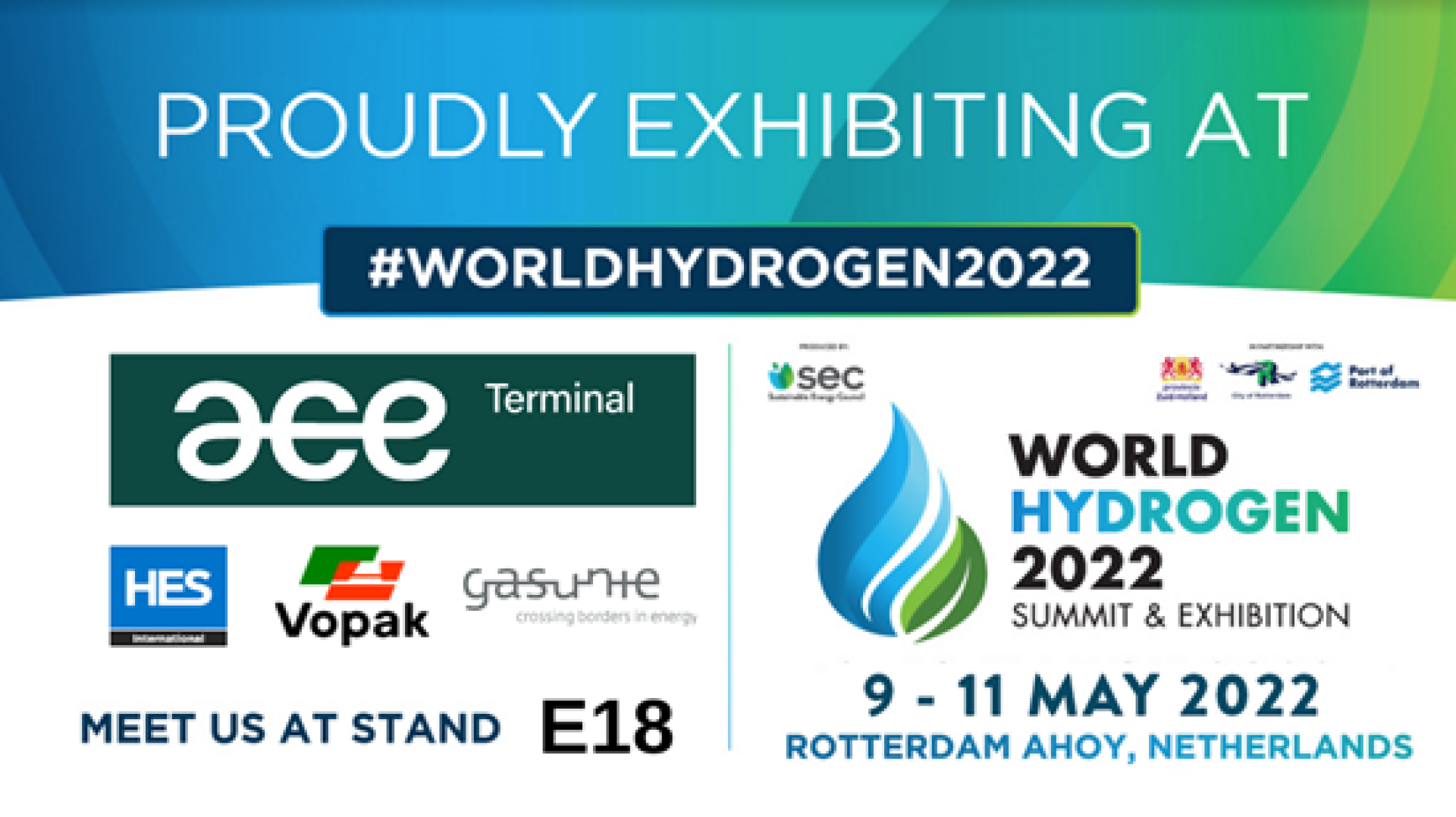 ACE Terminal aanwezig op World Hydrogen Summit › ACE Terminal